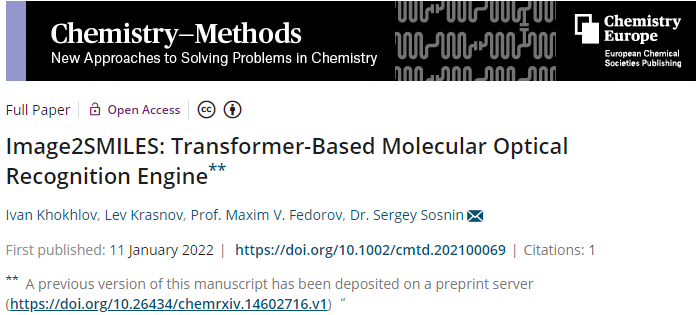 Chemistry Methods | Image2SMILES+: Transformer-Based Molecular Optical ...