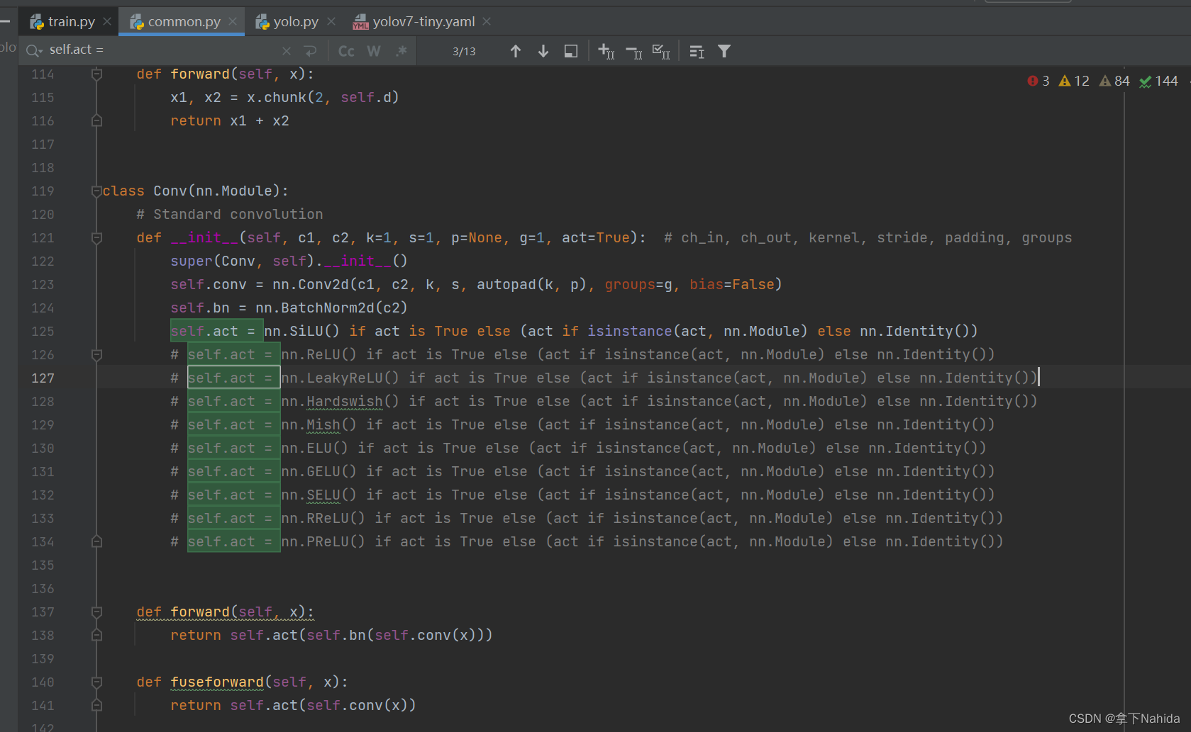 【YOLOv5/v7改进系列】替换激活函数为SiLU、ReLU、LeakyReLU、FReLU、PReLU、Hardswish、Mish、ELU等_yolov5 relu-CSDN博客