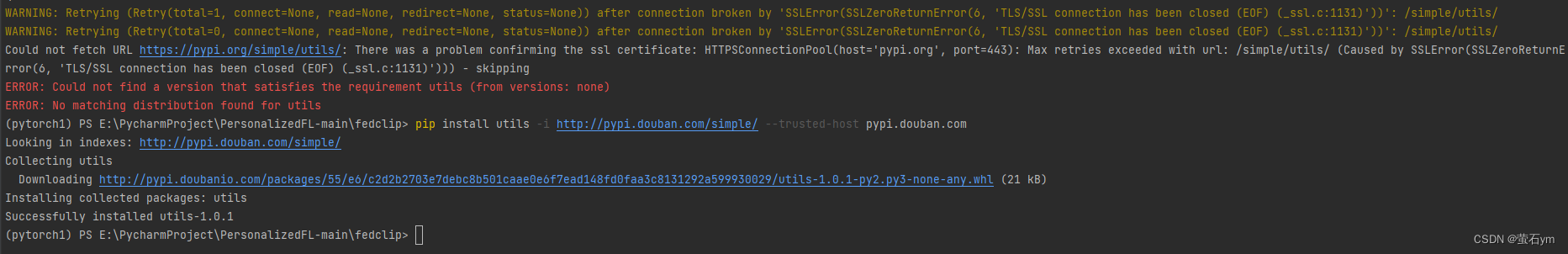 运行个性化联邦项目_fedclip-CSDN博客