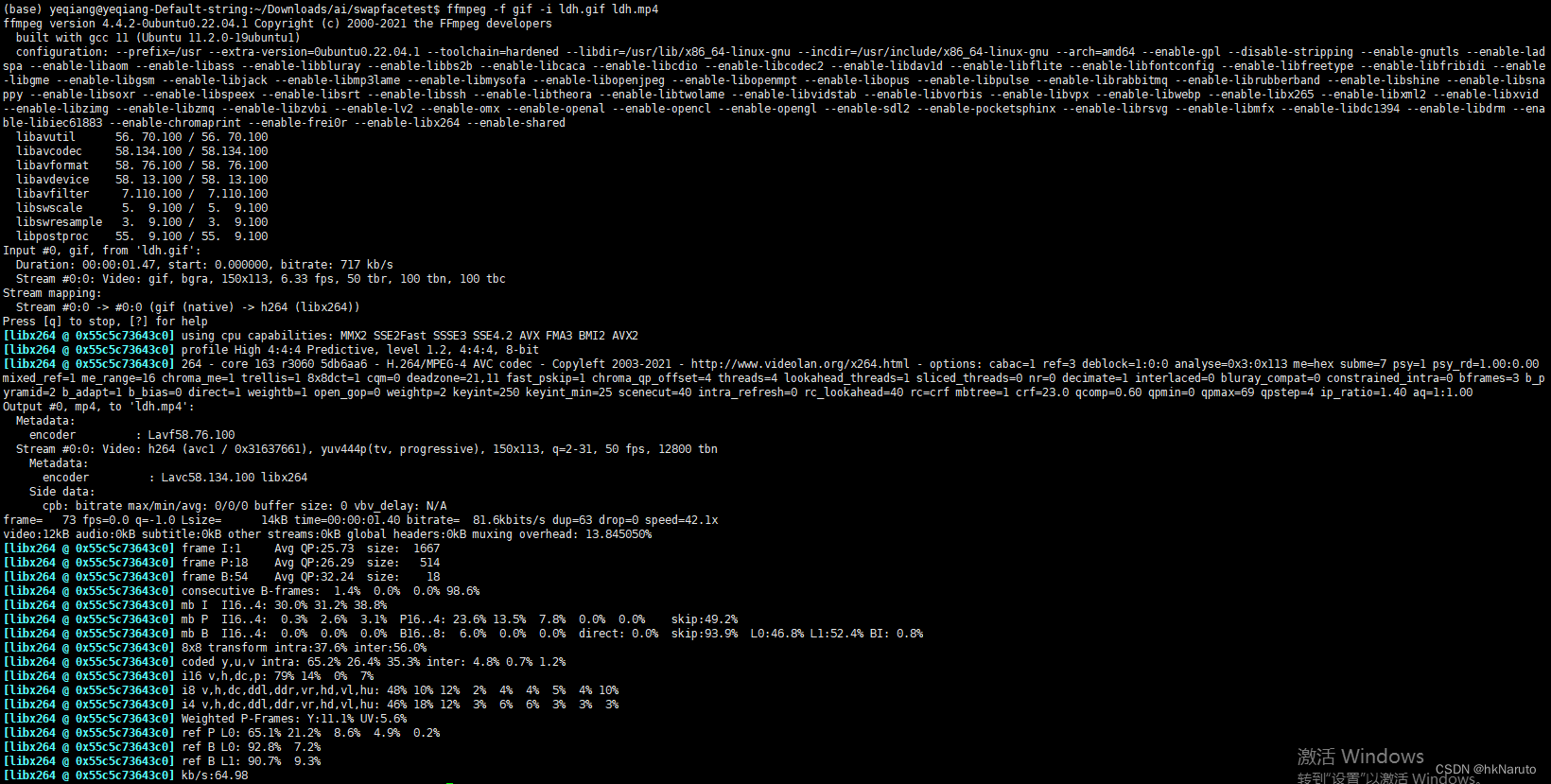 Ubuntu 20.04 LTS ffmpeg gif mp4 互转 许编译安装ffmpeg ；解决gif转mp4转换后无法播放问题_ubuntu20.04打不开mp4-CSDN博客