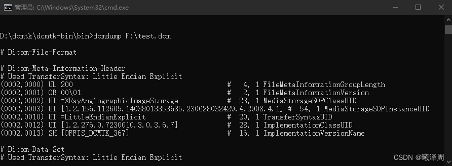 使用dcmtk读取dicom Tag信息_读取dicom的tags的软件-CSDN博客