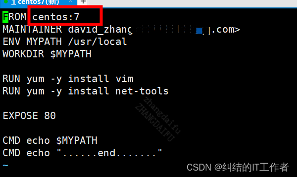 学习自已构建一个Dockerfile镜像，构建报错：The command ‘/bin/sh -c yum -y install vim‘ returned a non-zero code ...