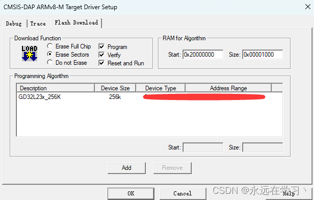 GDLink+Keil5在线仿真时提示cannot Load Flash Programming Algorithm的解决办法-CSDN博客