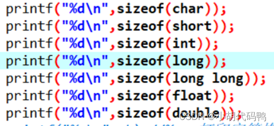 C语言中的数据类型（%为输出格式）、变量和常量_longlong类型用%什么表示-CSDN博客