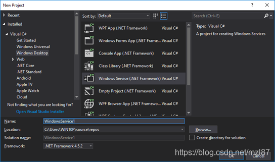 使用C＃调试Windows服务模板项目_c# backgroundservice-CSDN博客
