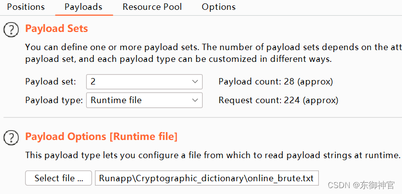 burp的intruder模块使用Payload:Runtime file提示找不到文件夹_payload position 1: specified runtime file does no ...
