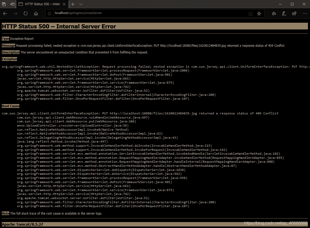 Tomcat跨服务器上传文件报409端口冲突错误-CSDN博客