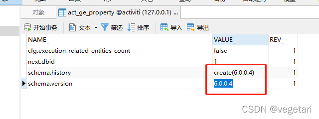 engine.ActivitiException: Could not update Activiti database schema: unknown version from ...