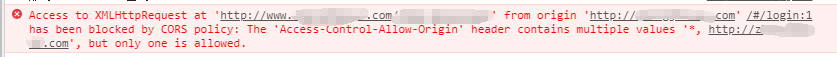 解决The‘Access-Control-Allow-Origin‘ header contains multiple values ...