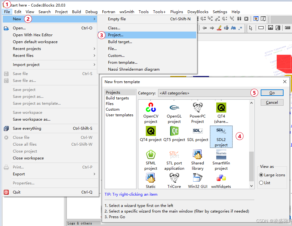 在CodeBlocks下搭建SDL2开发工程_codeblocks配置sdl-CSDN博客