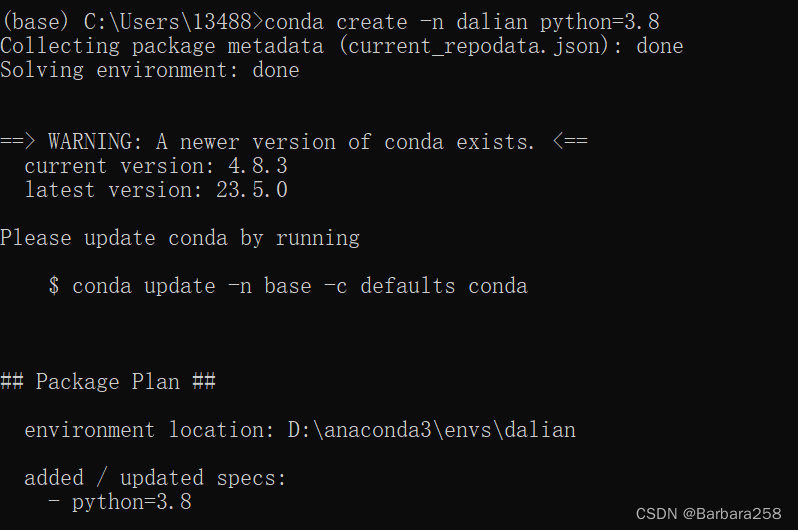python实训课记录——(1)conda创建新环境_conda创建python虚拟环境 使用代理-CSDN博客