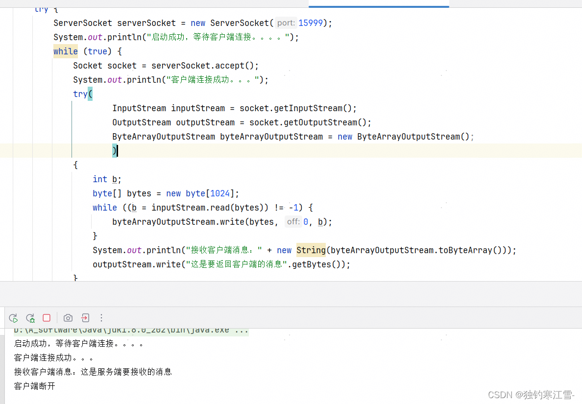 java socket客户端请求并获取响应数据_java socket请求并接收响应-CSDN博客