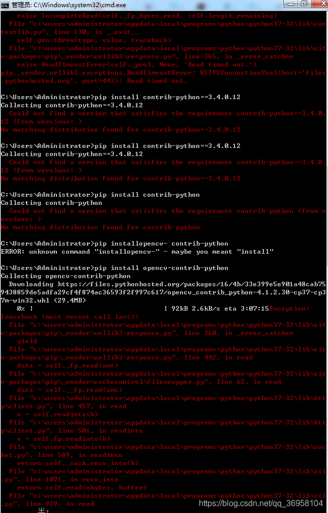 windows系统下Python安装或升级模块报错：PermissionError: [WinError 5] 拒绝访问。的解决办法.看到在pip install后添加--user参数就解决了 ...