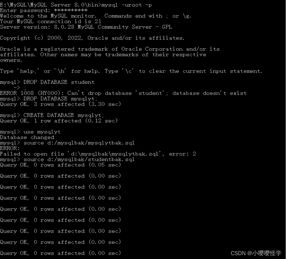 数据库的备份与还原与表的导入与导出的方法实验10数据库的备份与还原 一、实验目的 1理解mysql备份的基本概念。 2掌握各 Csdn博客