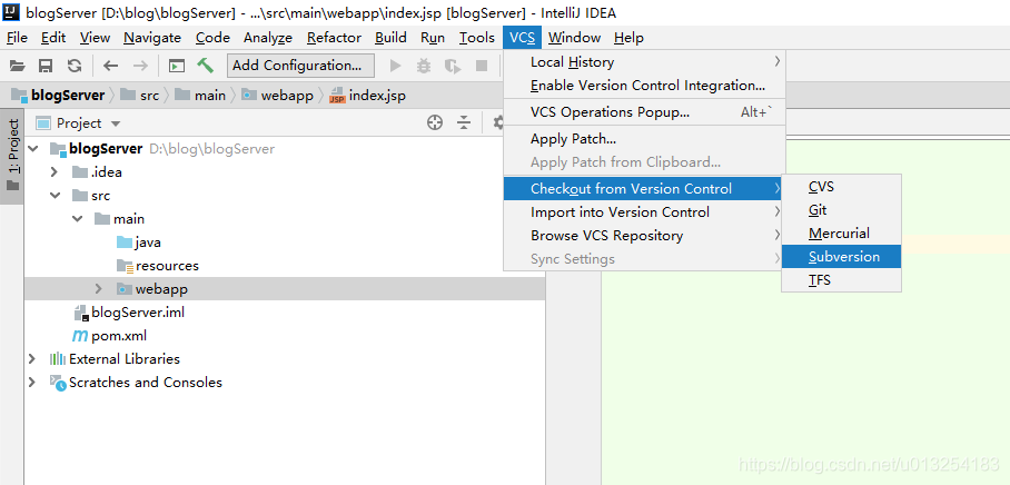 Intellij IDEA 使用教程(六)SVN使用_IDEA-CSDN专栏