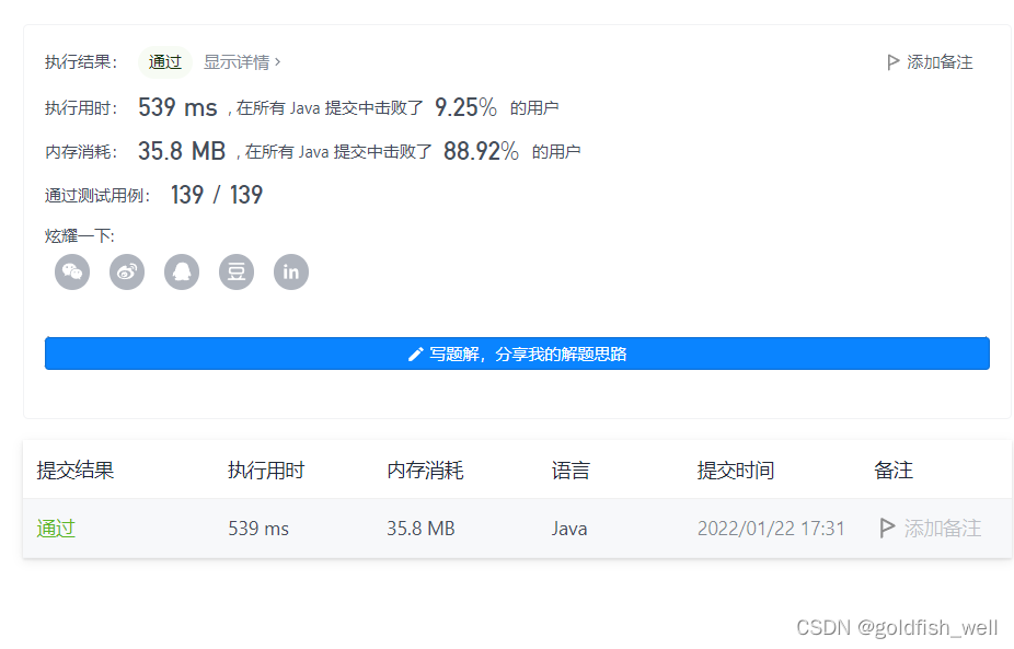 Leetcode 热题 Hot 100java题解之494 目标和（击败了925的用户）java项目求击败了多少人 Csdn博客