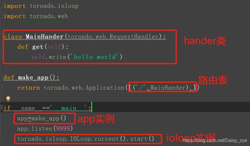 tornado：从helloworld看四大组件_tornado helloworld-CSDN博客