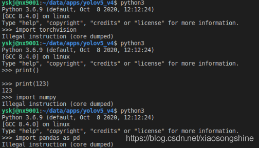 Jetson平台使用Python时的出现“Illegal instruction(cpre dumped)”错误_python illeagal instruction-CSDN博客
