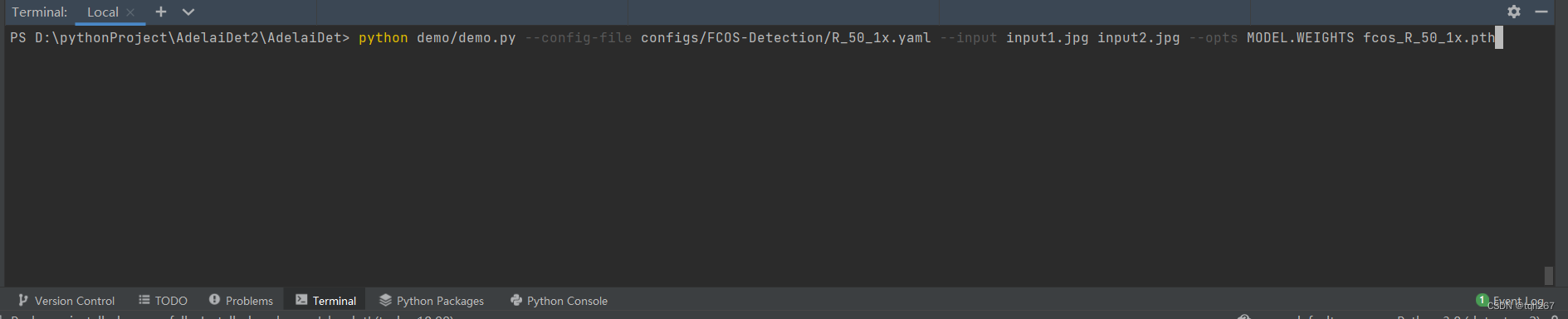 安装detectron2，AdelaiDet并在PyCharm中运行成功demo完整教程_detectron2安装pycharm-CSDN博客