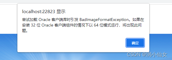 尝试加载 Oracle 客户端库时引发 BadImageFormatException。如果在安装 32 位 Oracle 客户端组件的情况下以 64 位模式运行，将出现此问题。-CSDN博客