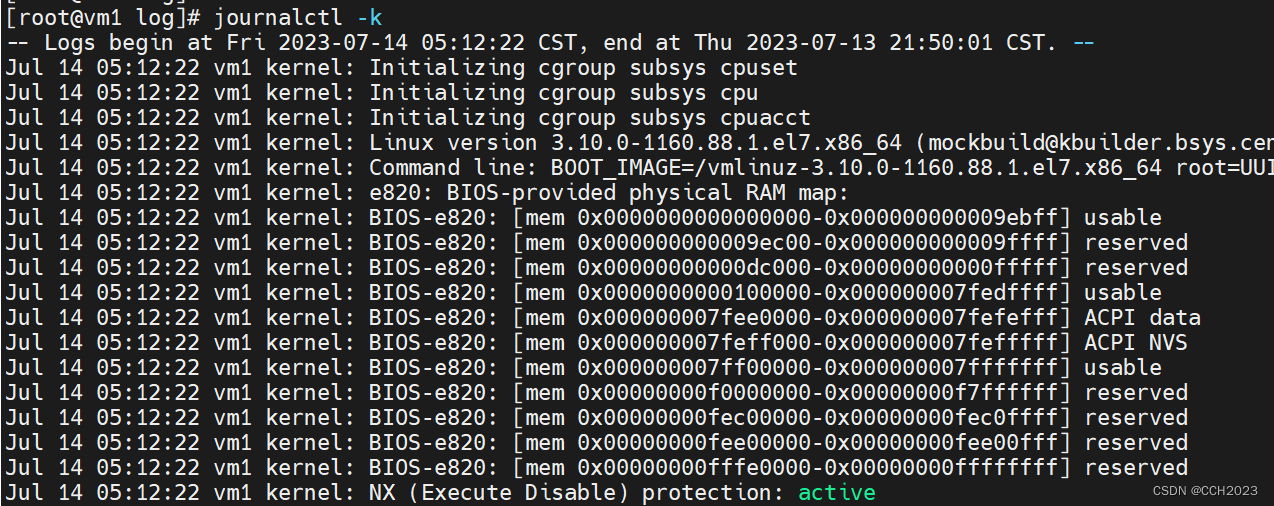 journalctl命令_specifying boot id has no effect, no persistent jo-CSDN博客