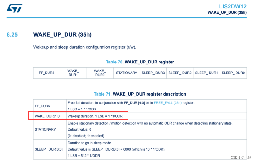 三轴加速度计LIS2DW12开发(3)----检测活动和静止状态-CSDN博客