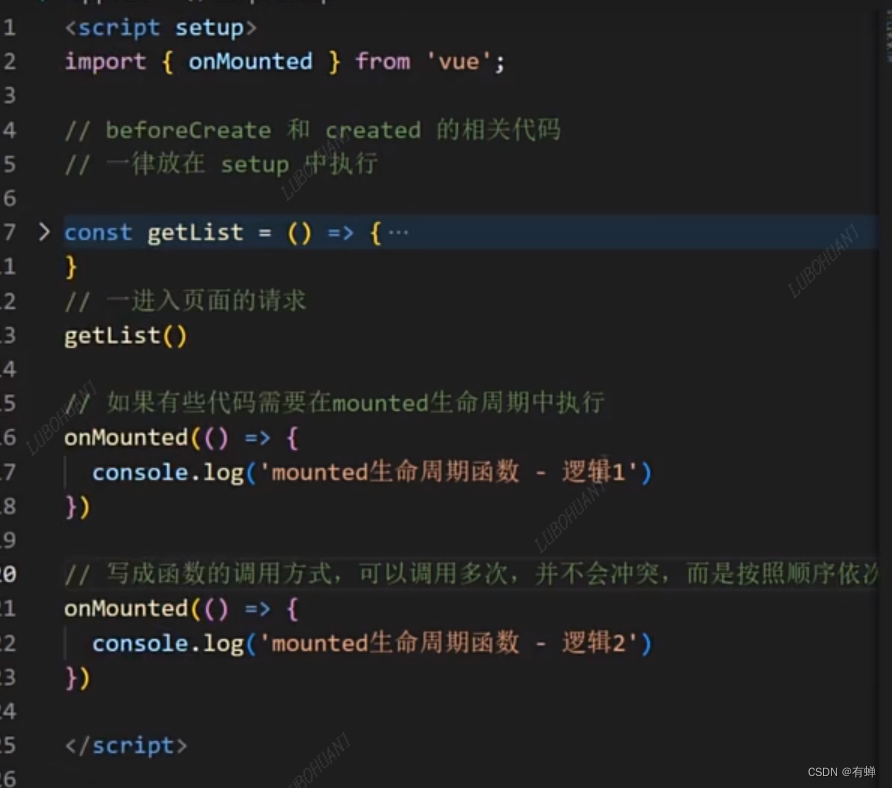 Vue3:8、组合式api 生命周期函数vue3组合式api生命周期 Csdn博客