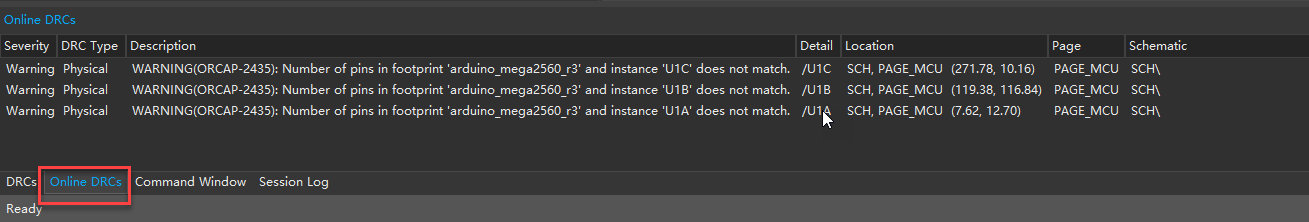 cadence SPB17.4 - orcad - WARNING(ORCAP-2435): Number of pins in footprint ‘‘ and instance ...