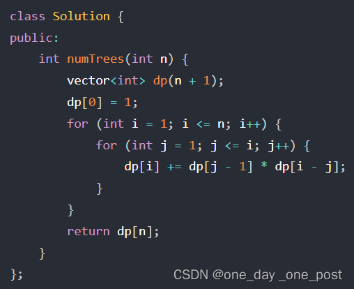 代码随想录 DAY 41 | 343、96-CSDN博客