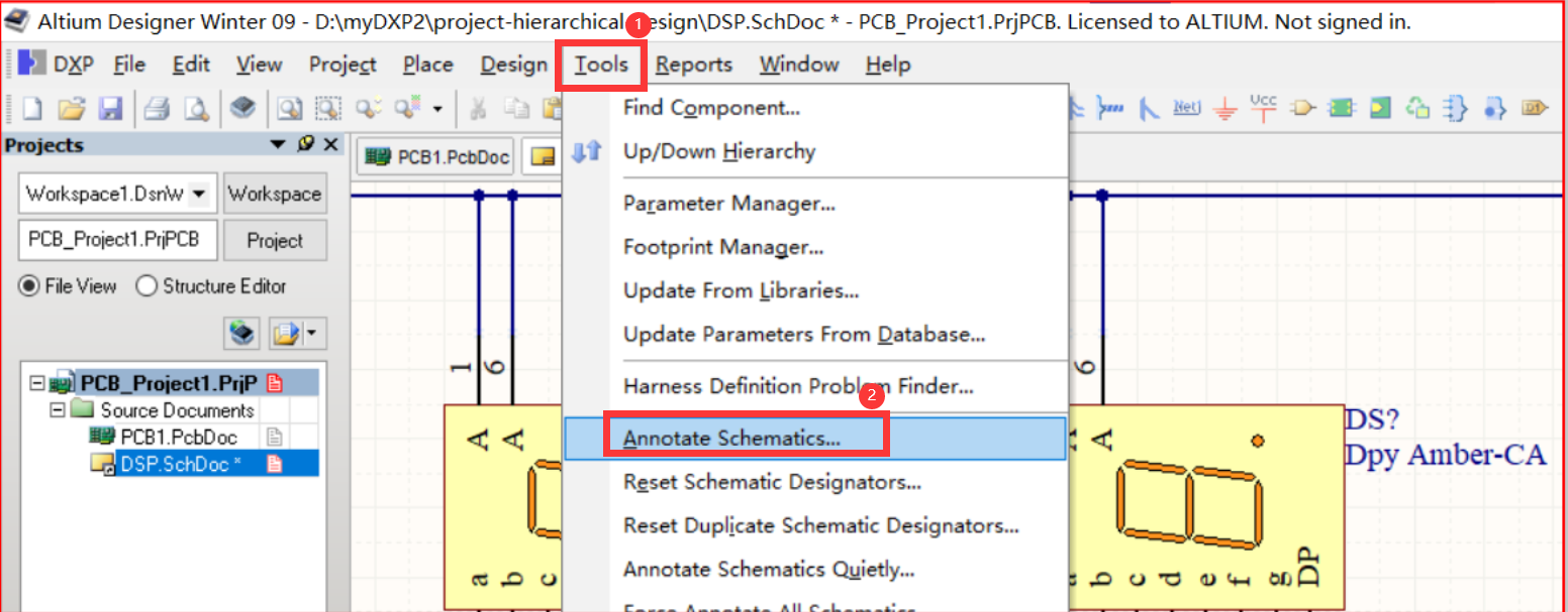 DXP学习001-原理图的全局编辑_annotate schematics-CSDN博客