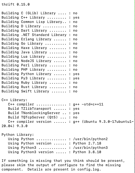 Ubuntu安装Thrift0.15.0及Python环境配置-CSDN博客