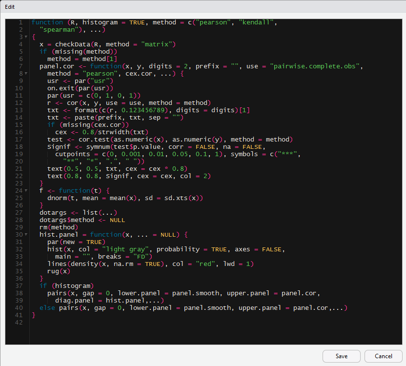 R语言：修改chart.Correlation（）函数绘制相关性图——完美出图-CSDN博客