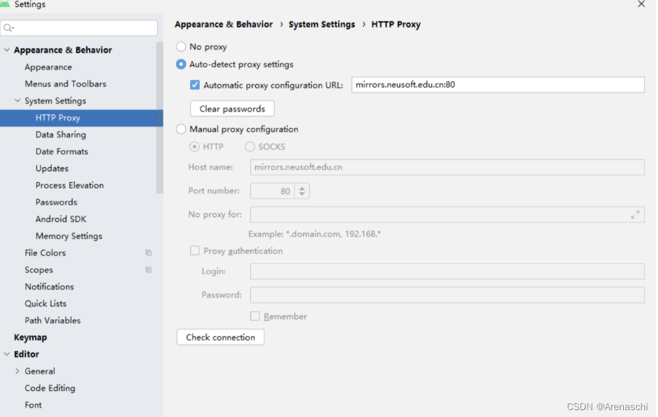 关于Android Studio Http Proxy设置_android studio proxy settings设置-CSDN博客