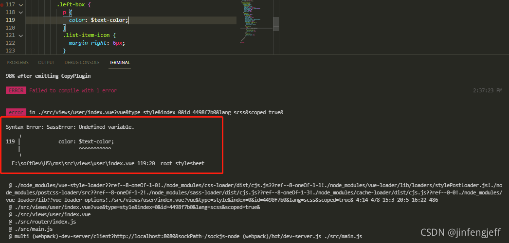 解决vue在mainjs全局引入scss文件,组件里使用scss变量报错问题syntax Error Sasserror Undefined Variable Csdn博客