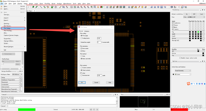 Cadence Allegro PCB设计88问解析(三十一) 之 Allegro 中 打印(Plot)设置_allegro打印pdf图-CSDN博客