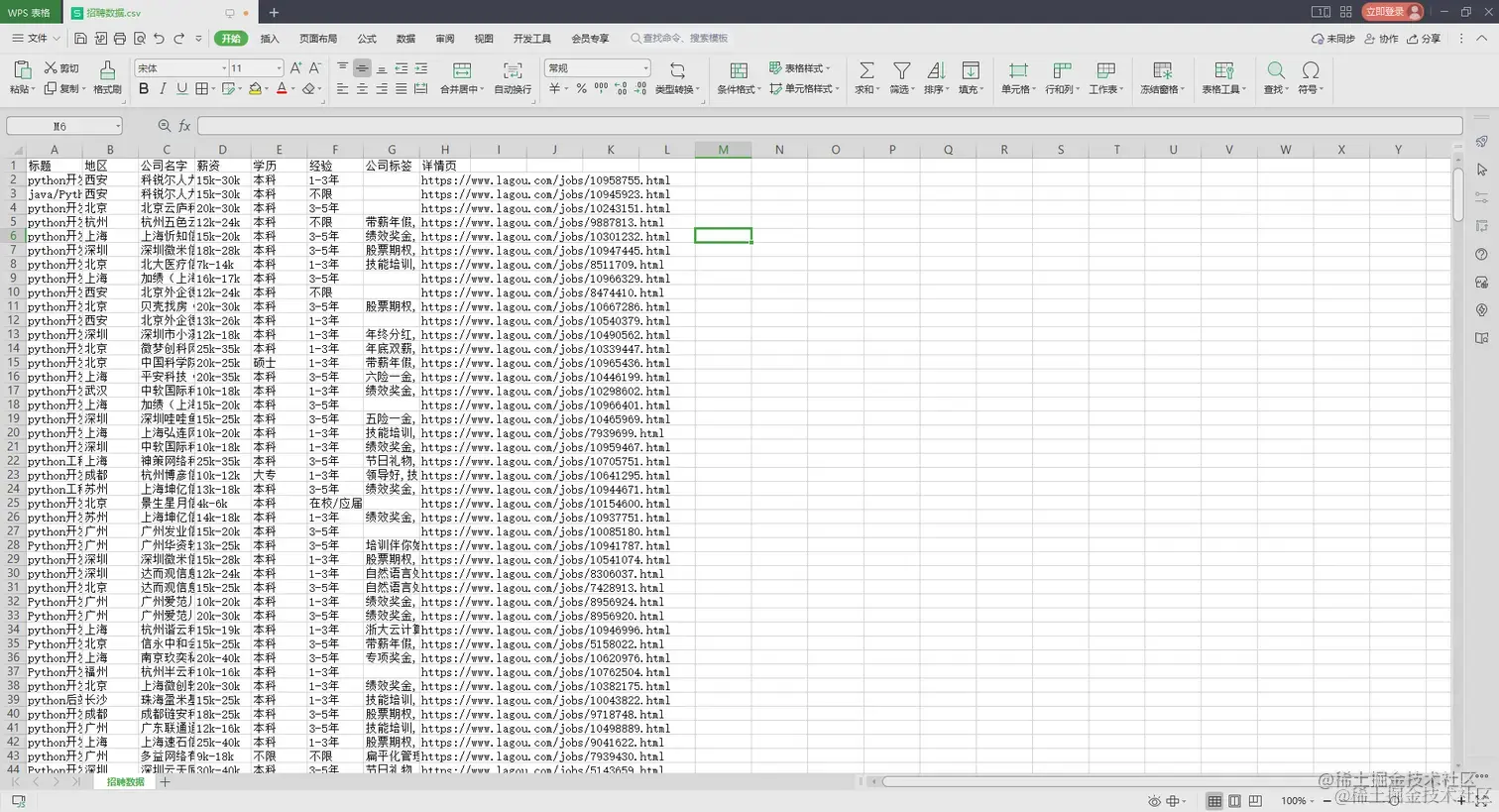 Python爬虫实战,爬取某招聘网站数据并保存csv文件(附源码)招聘网站爬取的源代码 Csdn博客