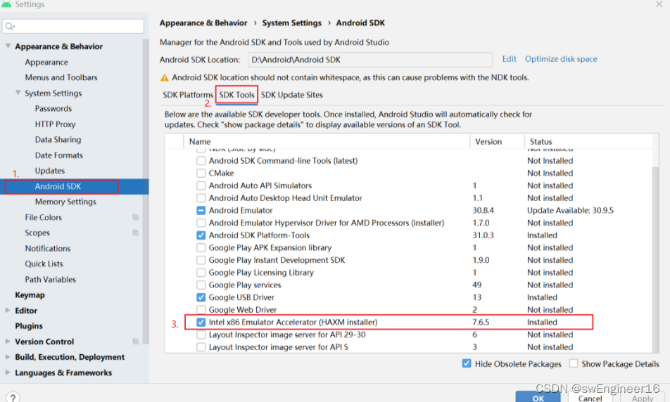 解决Android Studio创建虚拟机AVD时出现HAXM未安装的问题_haxm is not installed-CSDN博客