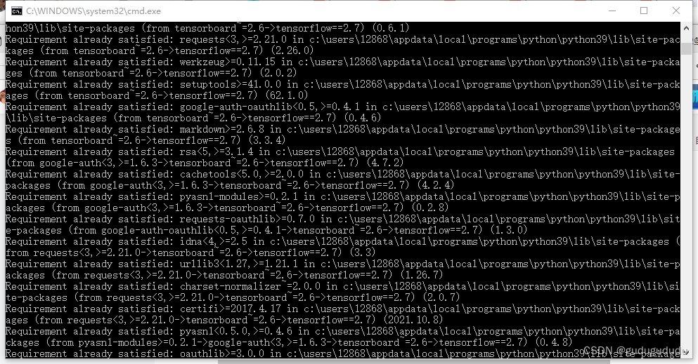Windows系统 Python 配置tensorflow 2.7.0 （最简易）_tensorflow2.7文档-CSDN博客