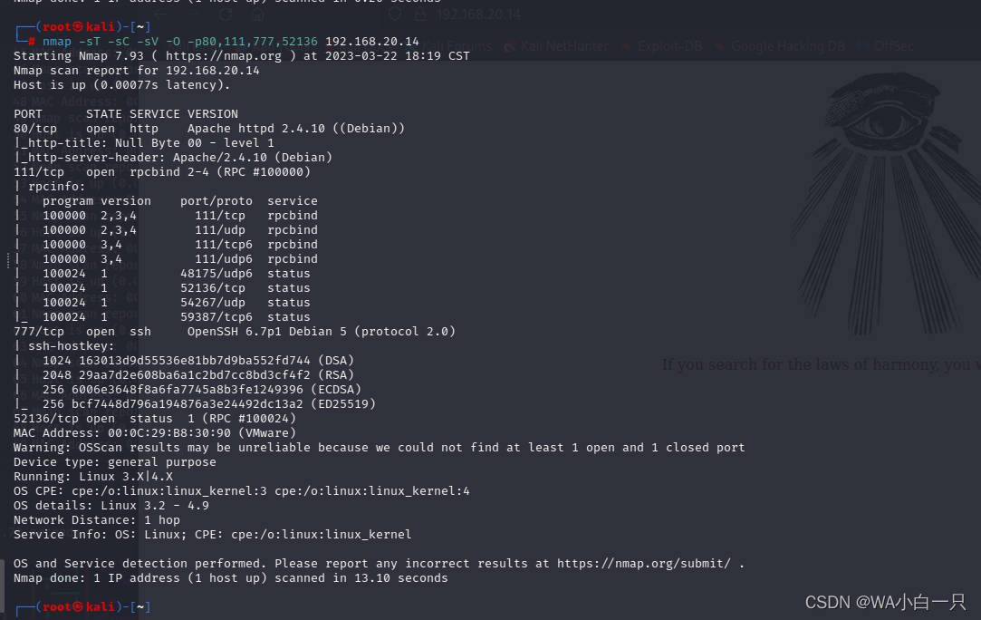 01_渗透靶场NullByte：namp使用，多姿势SQL注入，提权-CSDN博客