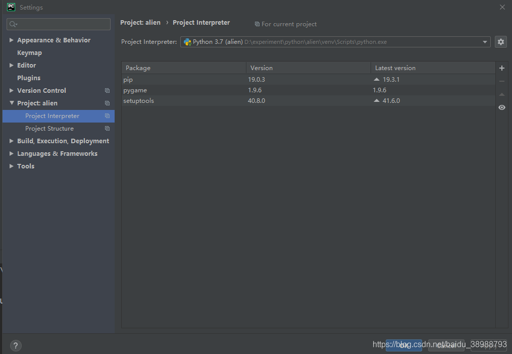 运行import pygame时报错ModuleNotFoundError: No module named 'pygame'_import pygame ...