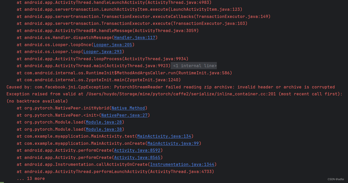 pytorch——android_pytorchstreamreader failed reading zip archive: in-CSDN博客