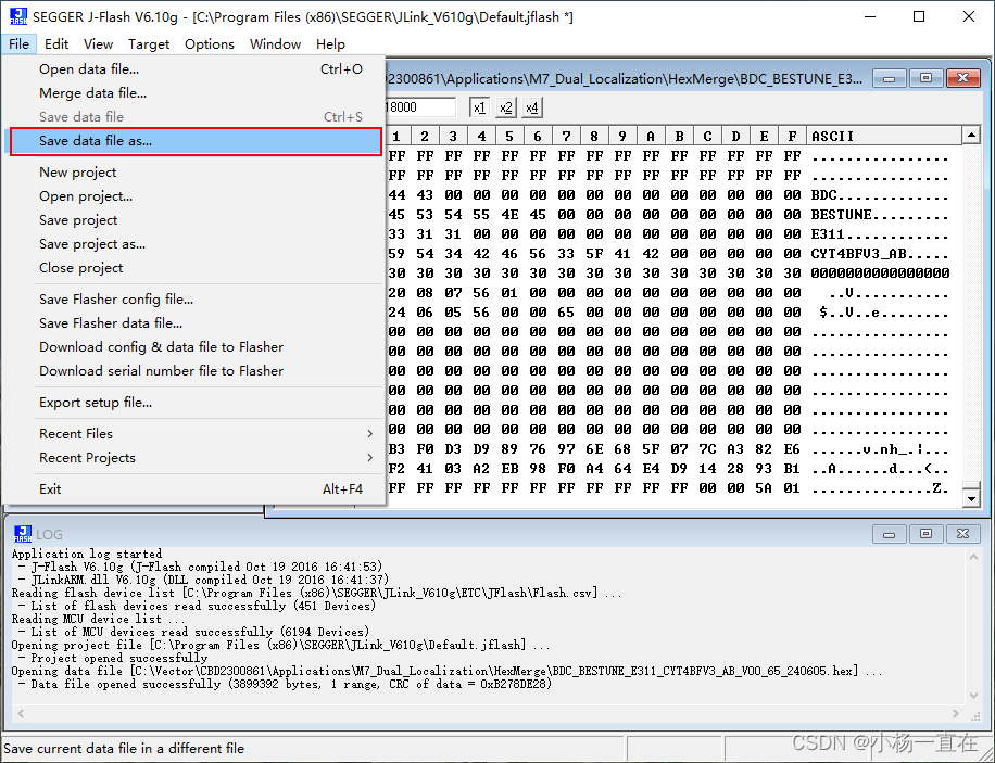 如何使用J-Flash生成.bin文件_jflash hex转bin-CSDN博客