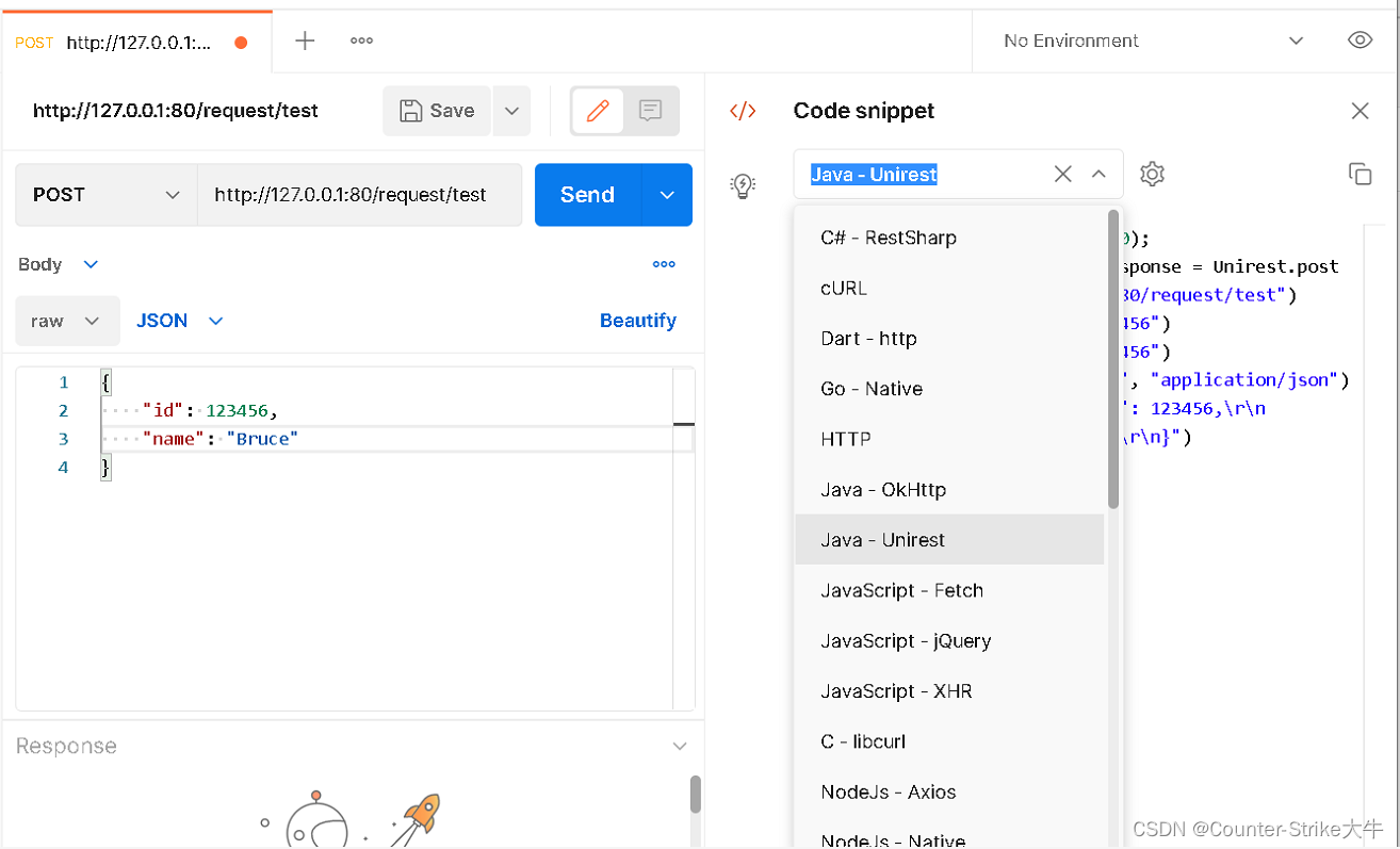 Postman的请求转化成代码怎么操作？_postman中的请求如何转为requests-CSDN博客