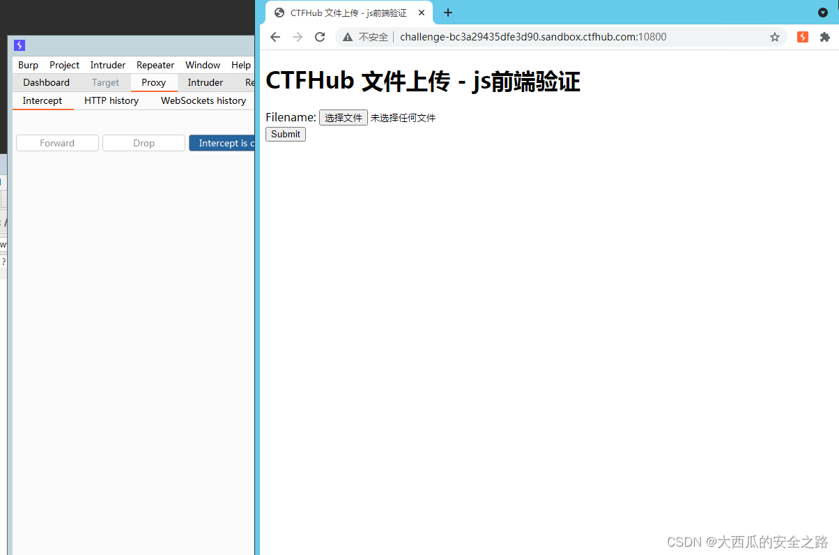 Ctfhub技能书解题笔记 文件上传 Js前端验证ctf文件上传 修改js Csdn博客