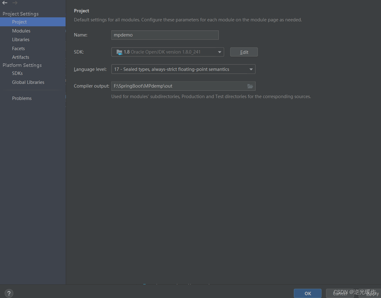 IDEA创建的SpringBoot项目运行时：java：错误：无效的源发行版：17_selected version of java 17 is not supported by th-CSDN博客