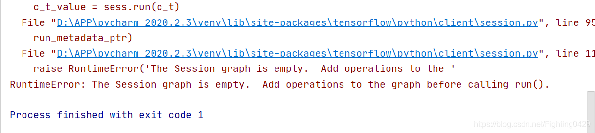 RuntimeError: The Session graph is empty. Add operations to the graph before calling run()_the ...