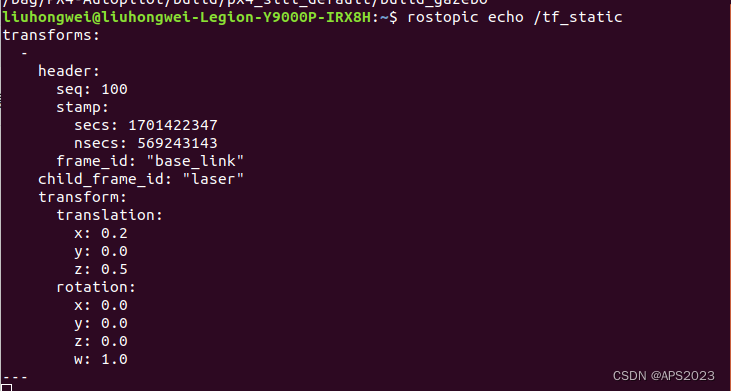 7.ROS的TF坐标变换（一）：TF简介及静态坐标变换代码讲解_ros tf变换-CSDN博客