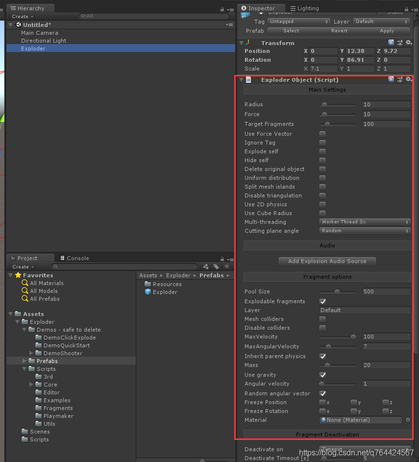 【unity3d插件】exploder插件分享《物体爆炸效果插件》unity3d打怪爆物品 Csdn博客 