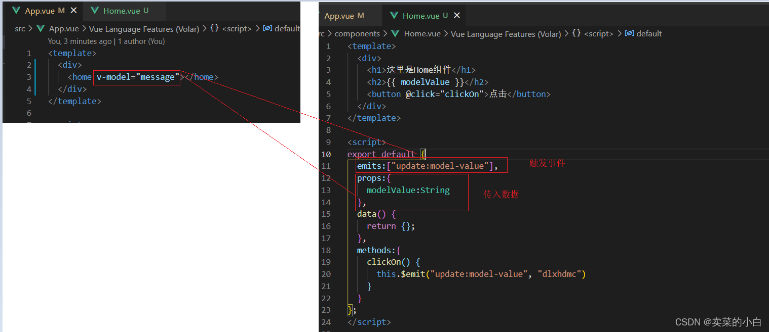 vue组件的v-model_vue.js_卖菜的小白-华为开发者空间