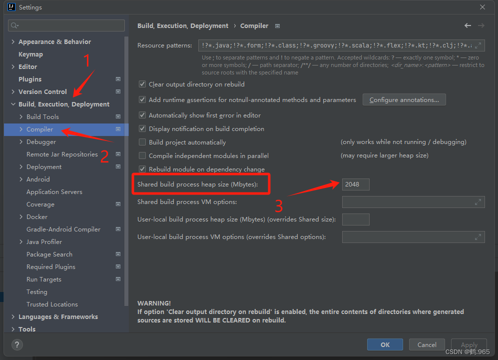 解决IDEA起项目时Building很慢_shared build process heap size-CSDN博客